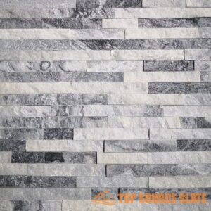 Alaska gray exterior modern stone wall cladding - Top Source Slate