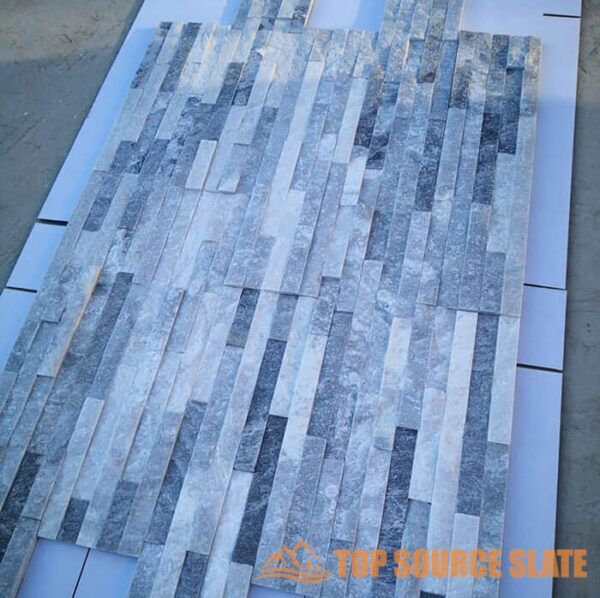 Alaska gray exterior modern stone wall cladding - Top Source Slate