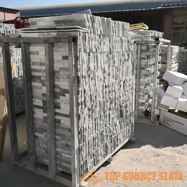 Alaska gray exterior modern stone wall cladding - Top Source Slate