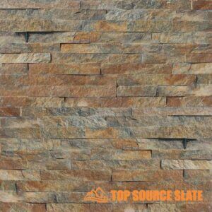 Rusty quartzite natural stacked stone wall interior tile panels - Top ...